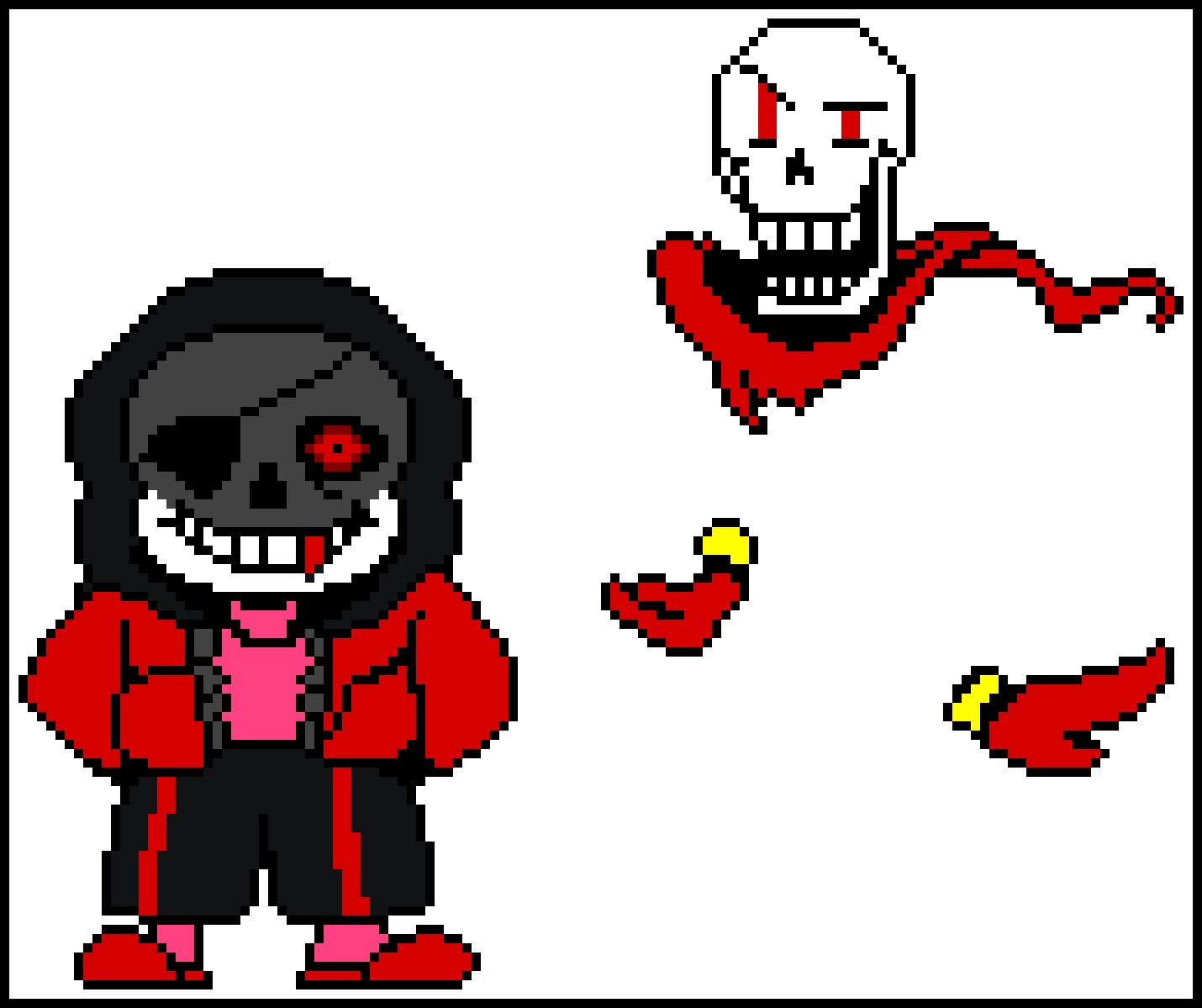 Pixilart - Dust Dtale Skelebros by BurningCherry10