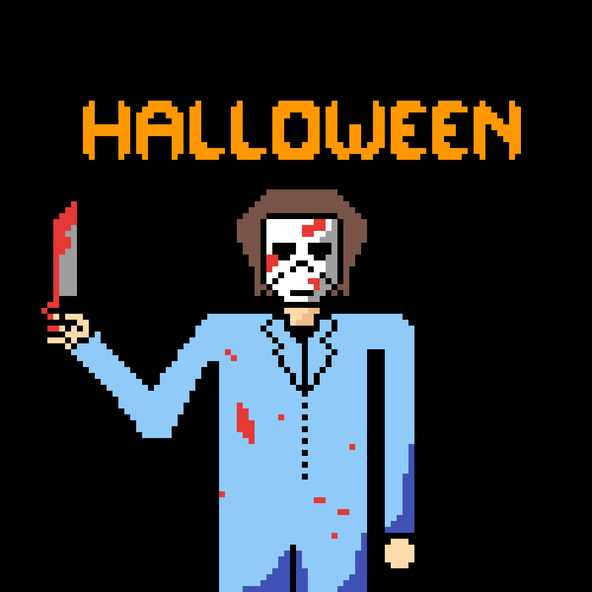 Editing Halloween-Michael Myers - Free online pixel art drawing tool ...