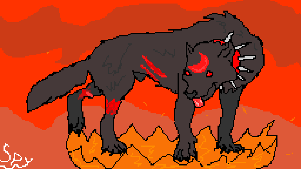 Pixilart - HellHound by travister