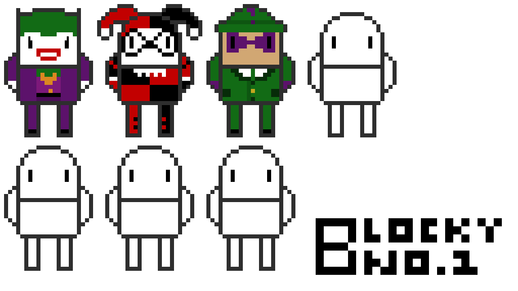Pixilart - BLOCKY Batman Villains by Impulse