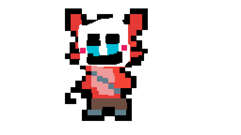 Editing 8 bit foxy with puppet mask - Free online pixel art drawing ...