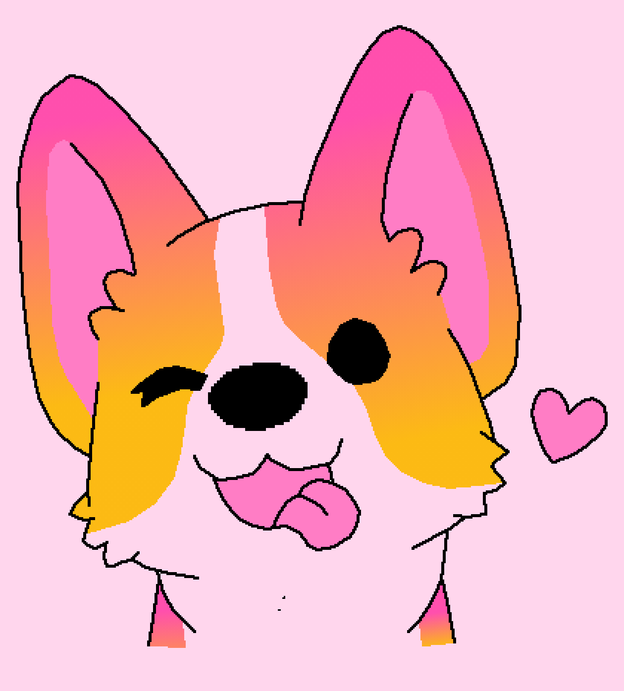 Pixilart - sunset doggg by Maple-tree