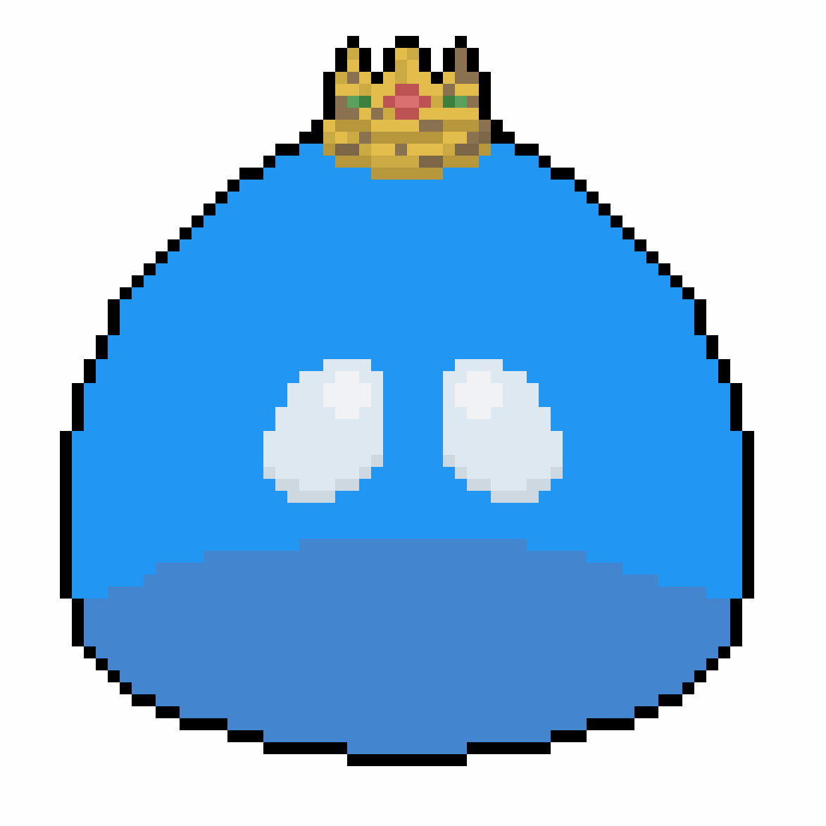 Pixilart - Water Blob King bouncing by BigBoneBrain