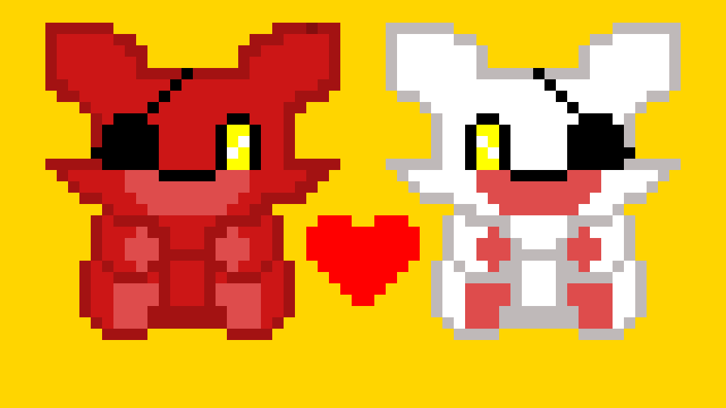 Pixilart - foxy is a pirate, mangle too by PotatoMlg