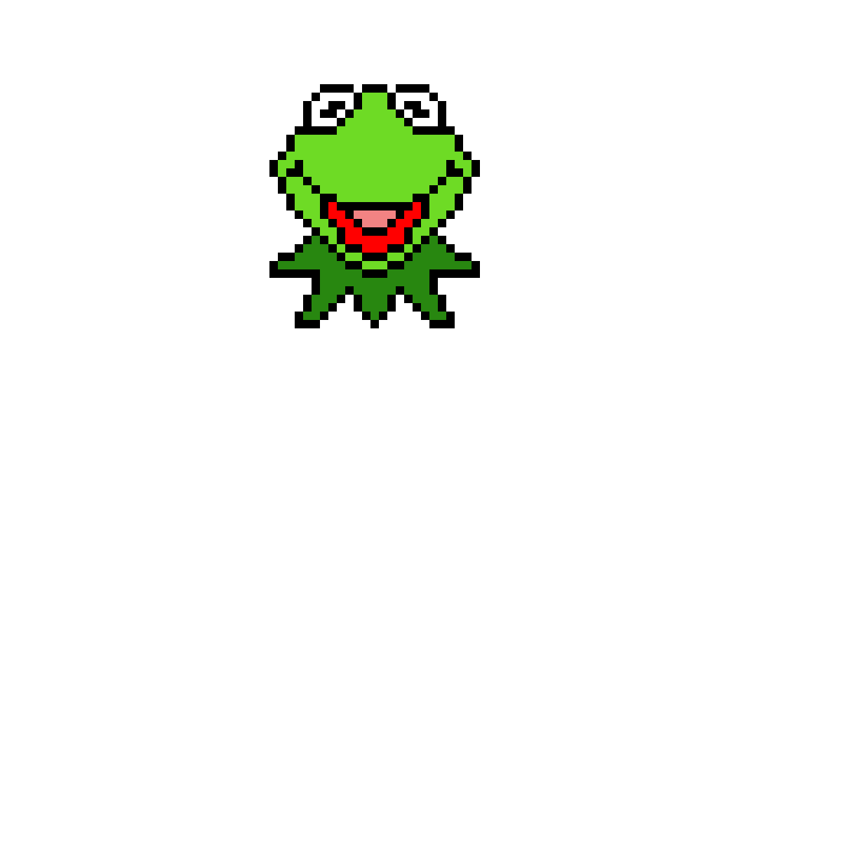 Editing Kermit the Frog - Free online pixel art drawing tool - Pixilart