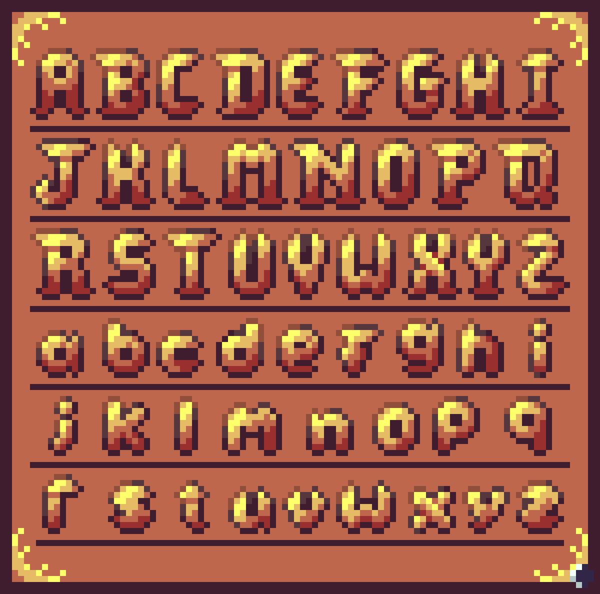 Pixilart - Fantasy font alphabet by Eclipse89