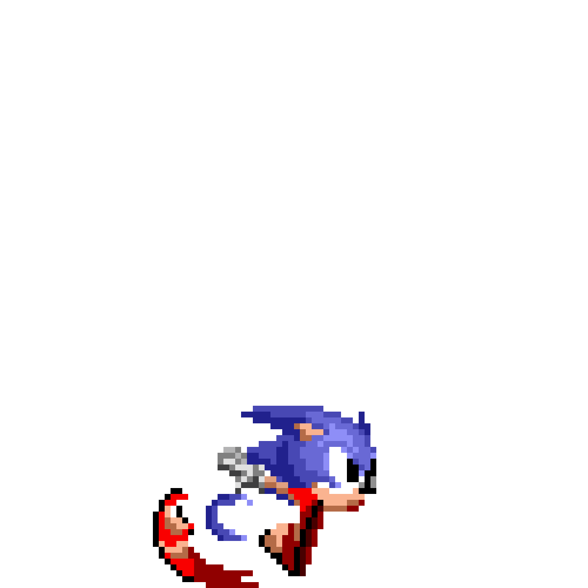 Pixilart - sonic running really fast by blue-blue