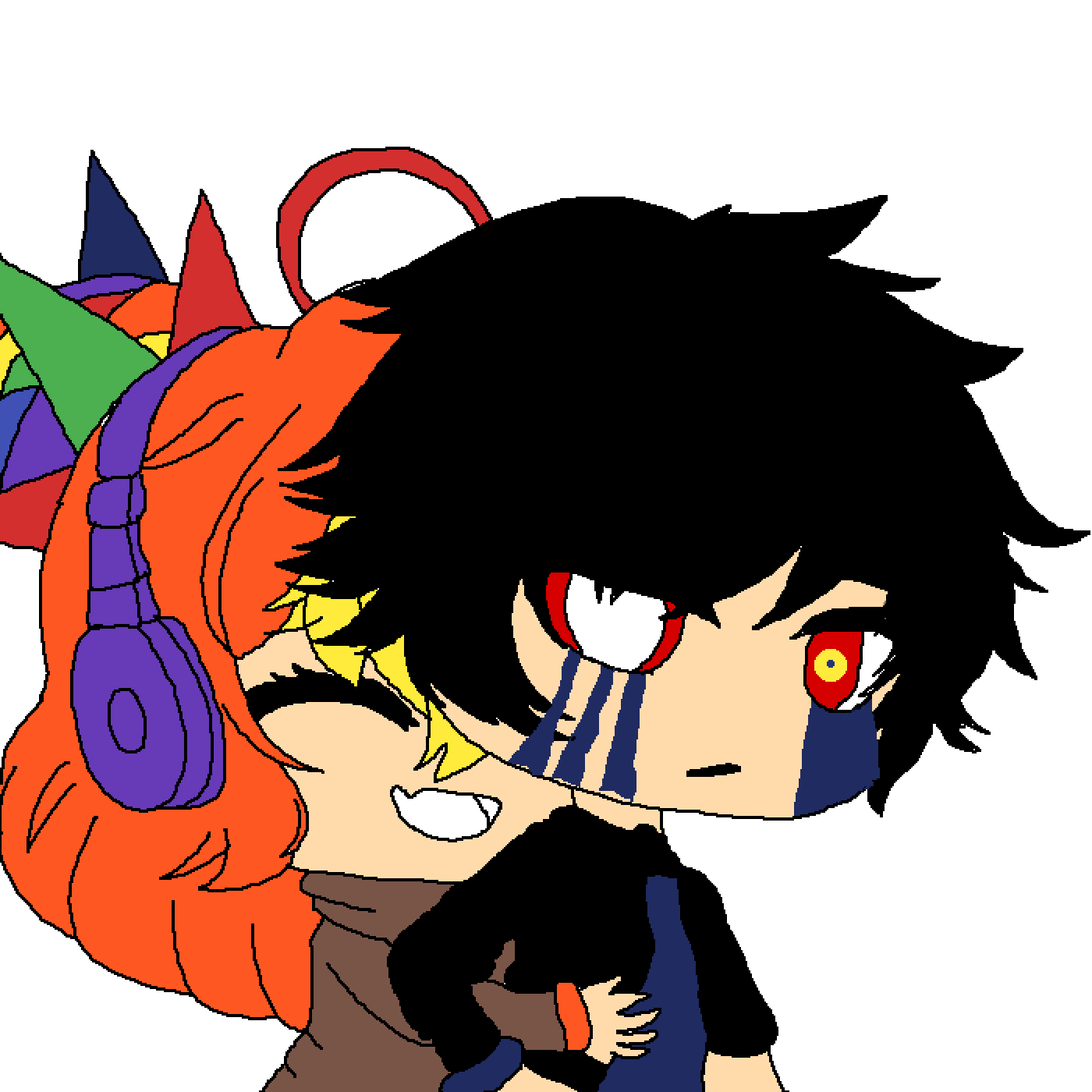 Editing Hugging - Free online pixel art drawing tool - Pixilart