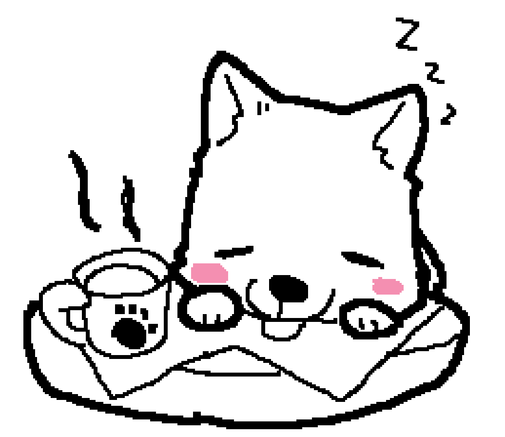Pixilart - sleeping Shiba Inu base by KennyNeko