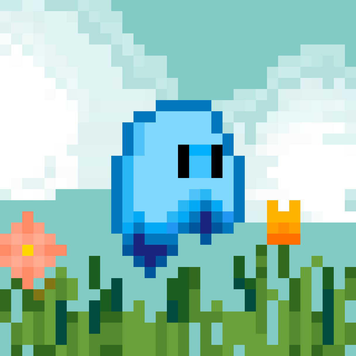 Pixilart - Blue Ghost concept art by Fancyshanty101