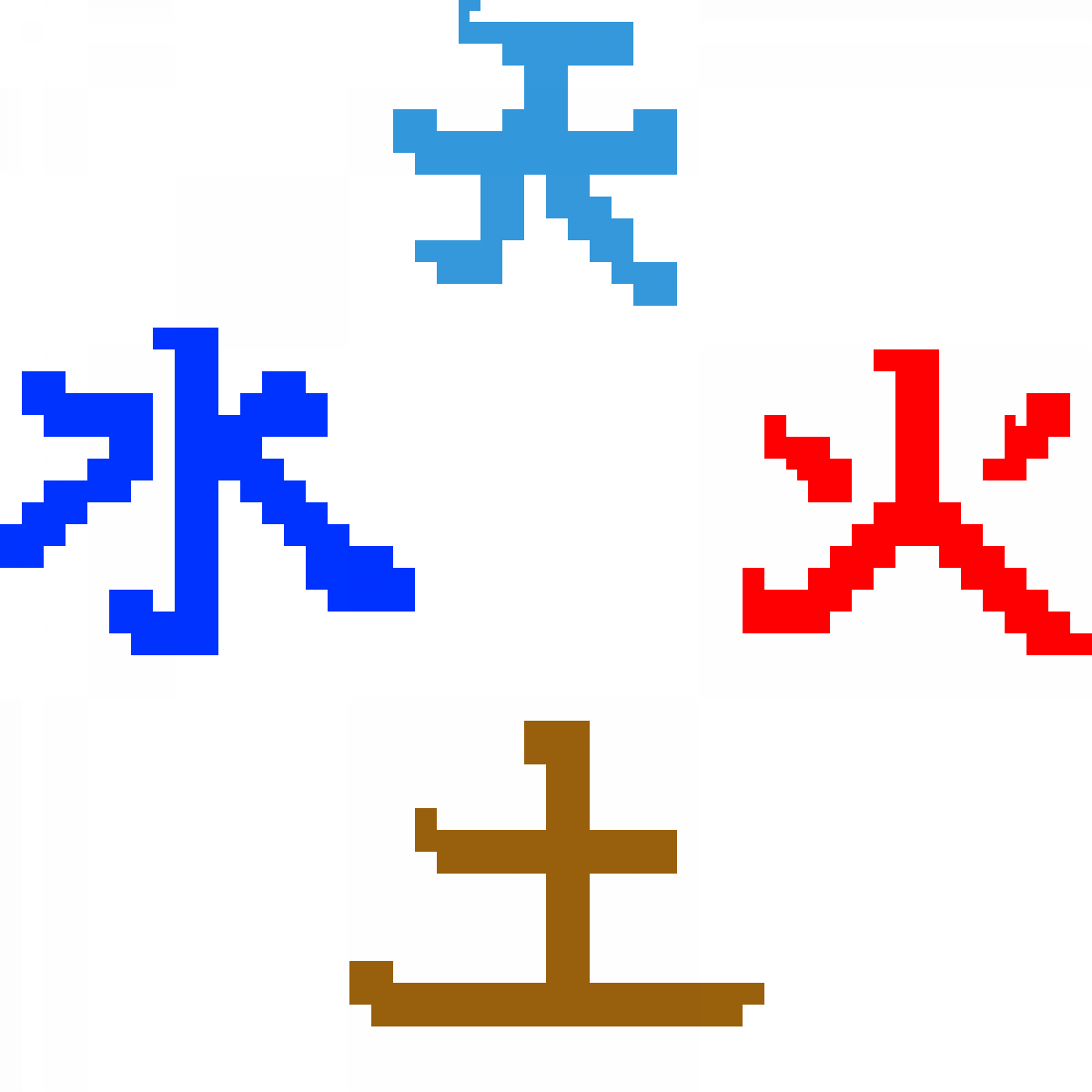 Pixilart - Fire, Water, Earth, Air by Ninety9Numbers