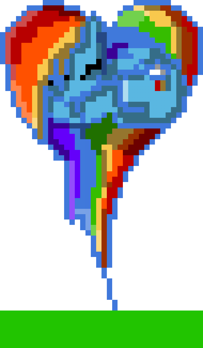 Pixilart - rainbow dash heart w/ shading by DannyDraws