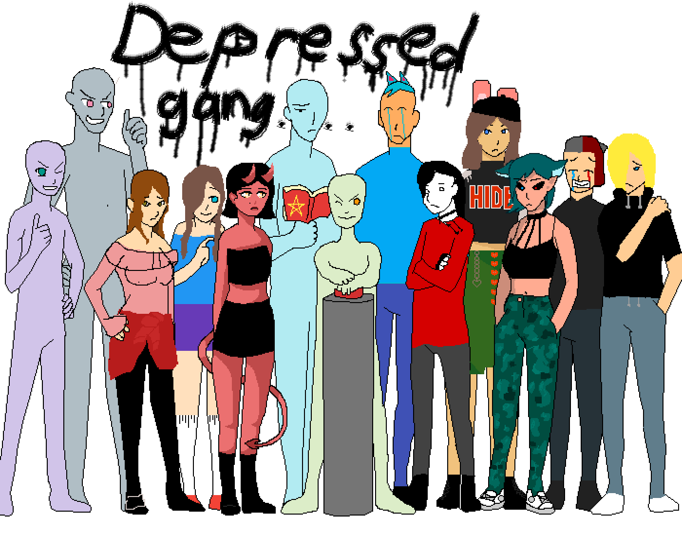 Editing join the depressed gang - Free online pixel art drawing tool ...
