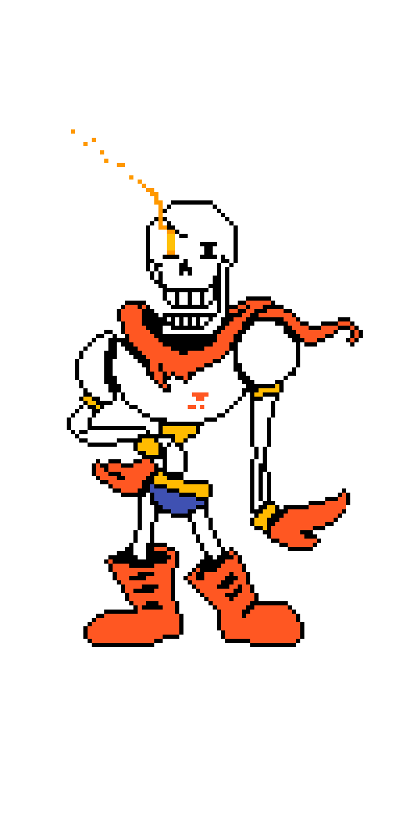 Pixilart - Hard Mode Papyrus Sprite by ResidentSimon