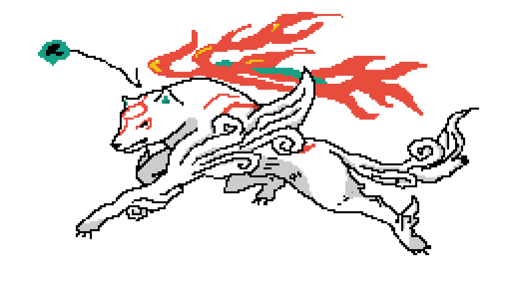 Pixilart - Okami Amaterasu by afk