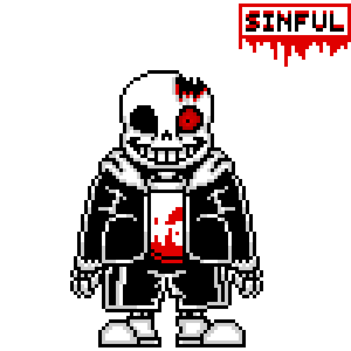 Pixilart - horror sans by sinful-mistake