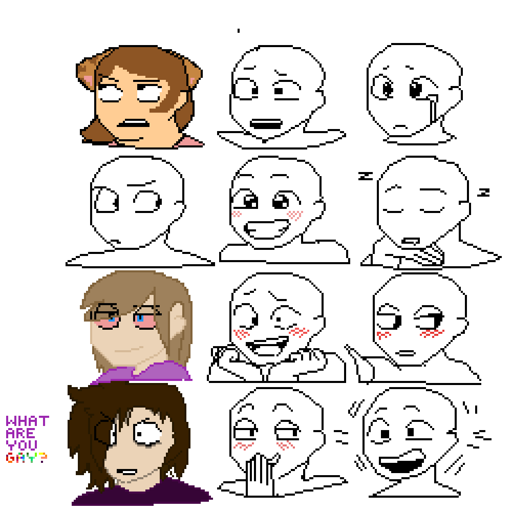 Editing I am the top left. The mefwa - Free online pixel art drawing ...