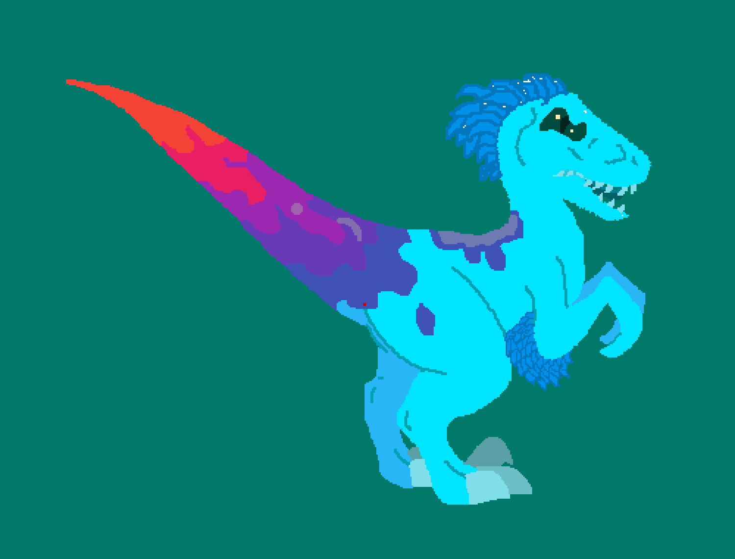 Pixilart - splash the raptor by madisaurus