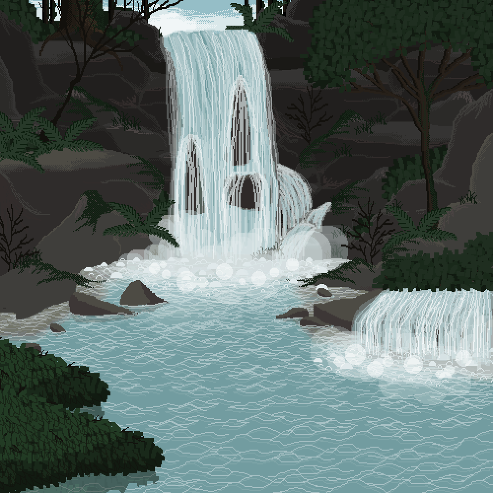 Pixilart - Waterfall by Undecided