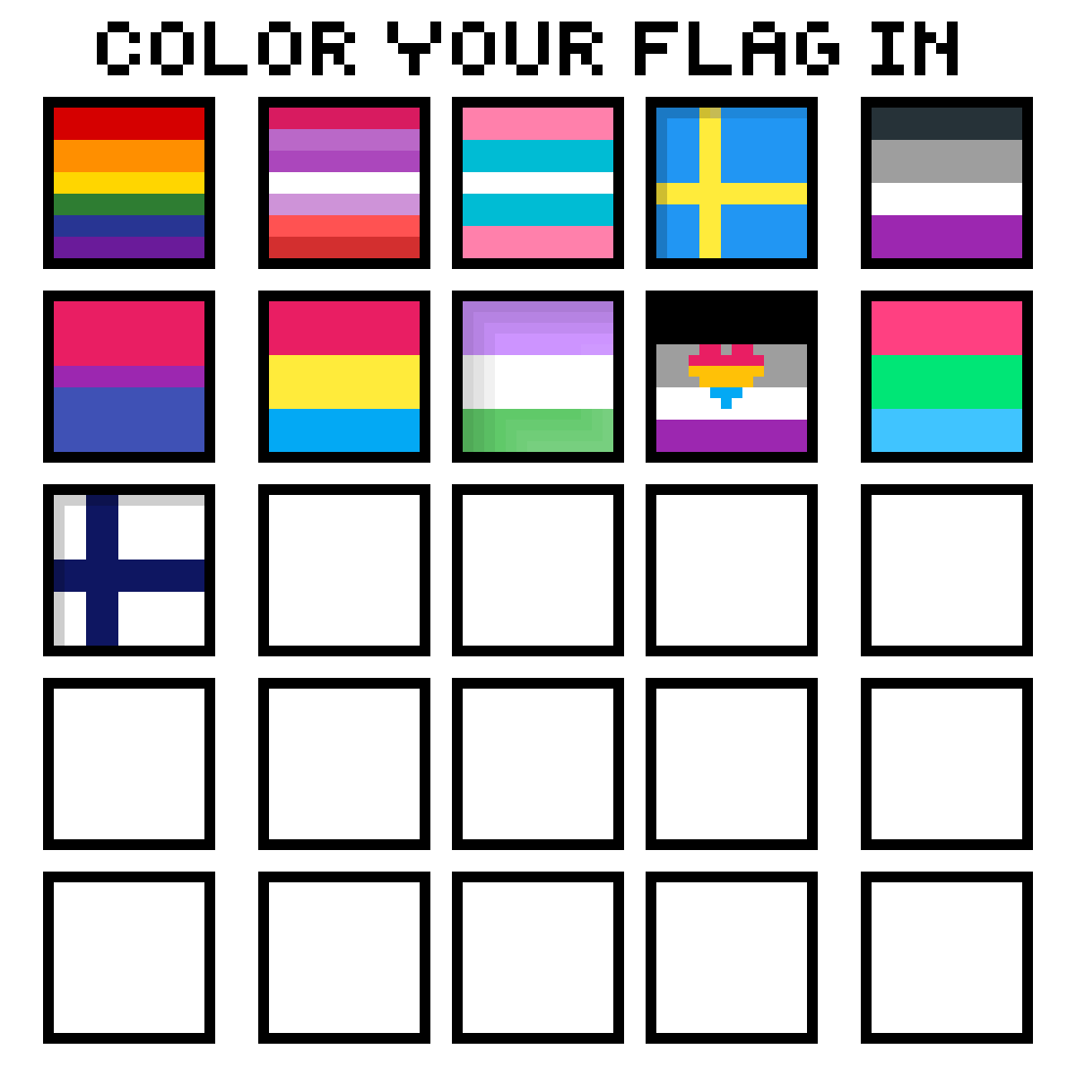 Editing flags - Free online pixel art drawing tool - Pixilart