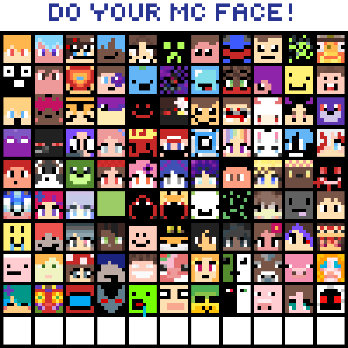 Pixilart - draw your mc face by PuroFan