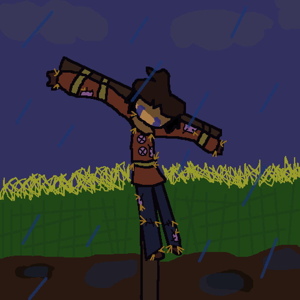 Pixilart - Sad scarecrow by nolongeractive2