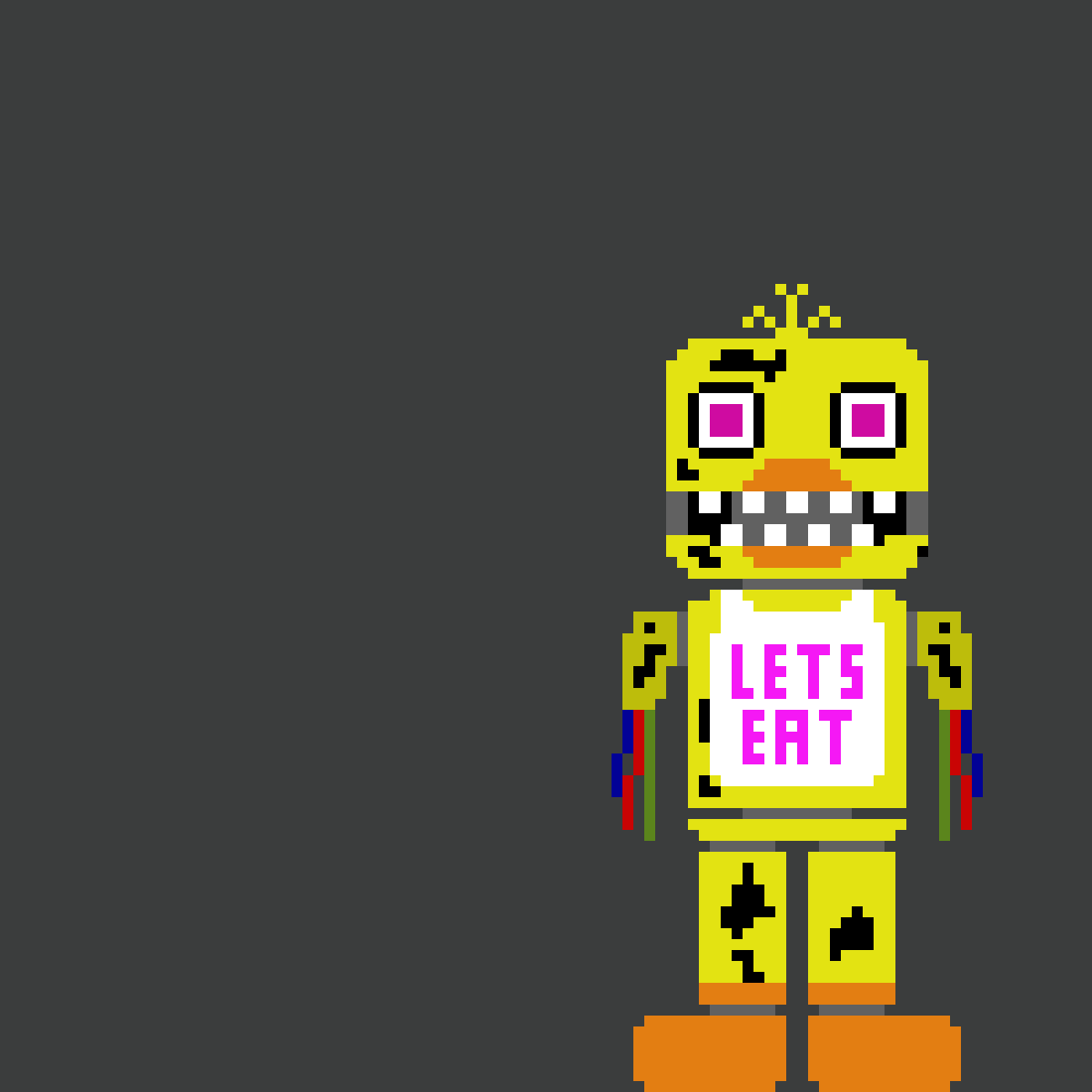 Pixilart - withered chica sprite by Veccour