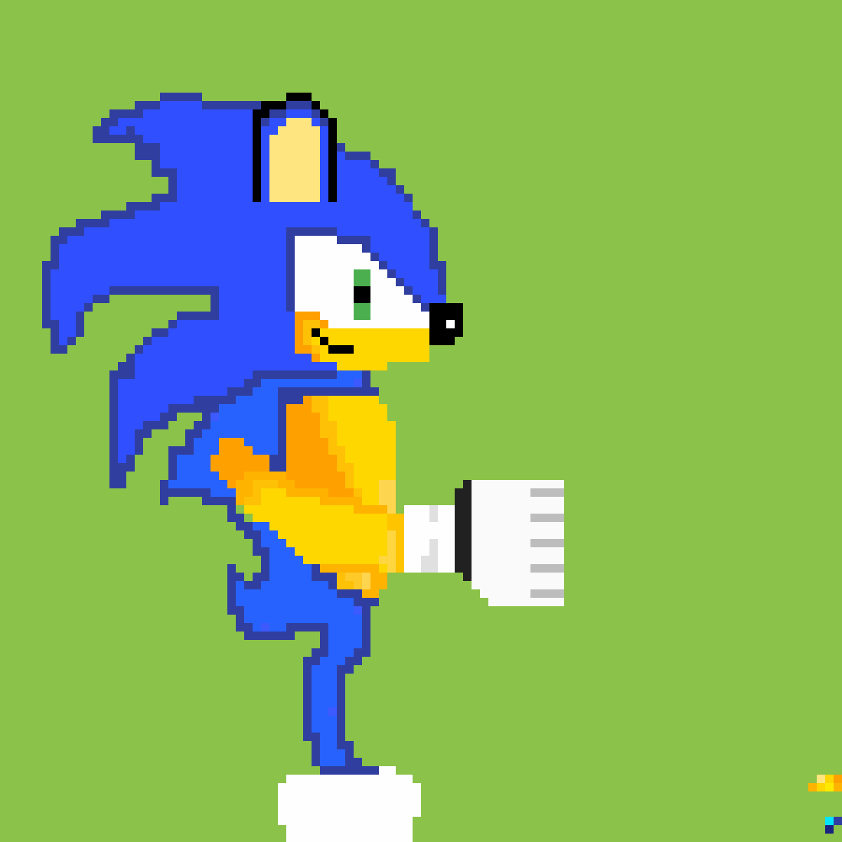 Pixilart - sonic big sprit by Glitched-artist
