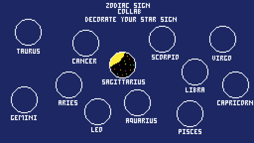 Editing Zodiac Sign Collab! - Free online pixel art drawing tool - Pixilart