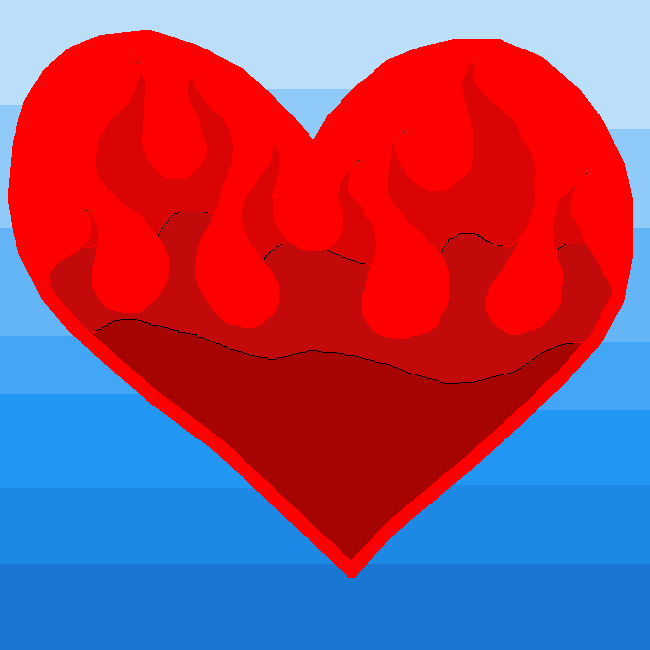 Editing red fire heart - Free online pixel art drawing tool - Pixilart