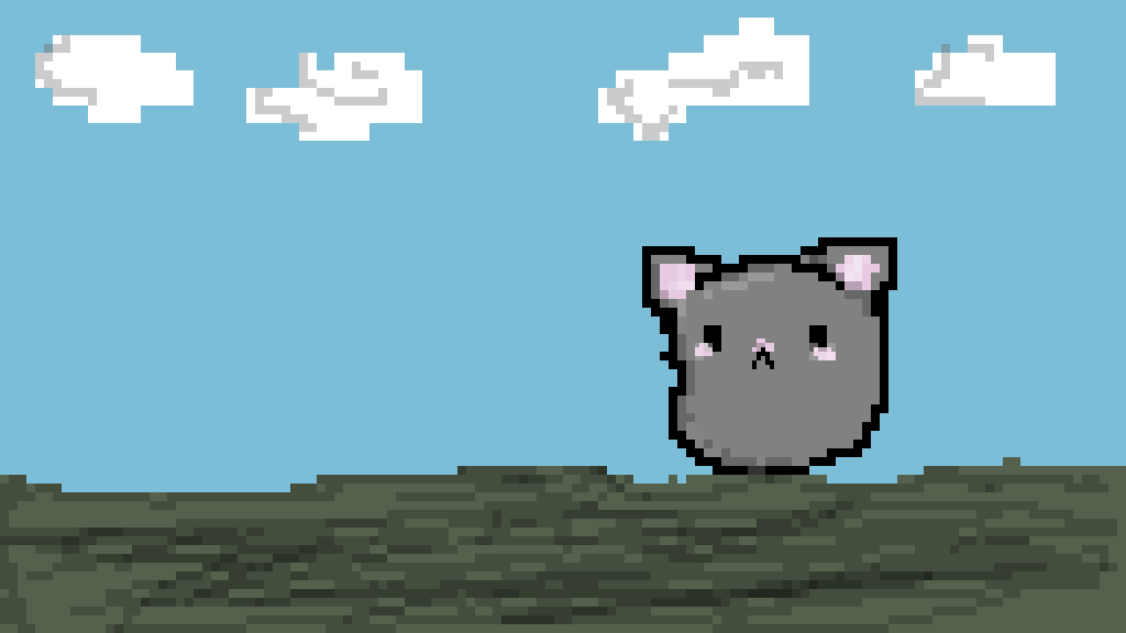 Pixilart - clumsy kitty by DomesticatedGif