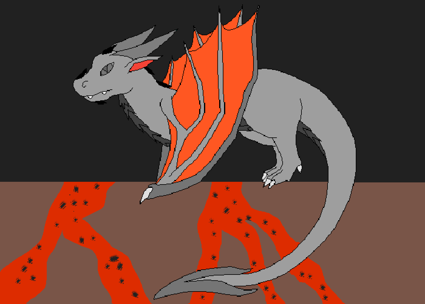 Editing lava dragon - Free online pixel art drawing tool - Pixilart