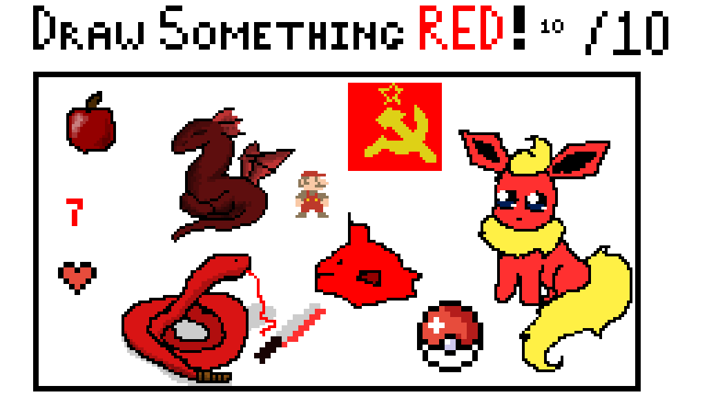 Pixilart - Draw Something Red Completed by Turtles