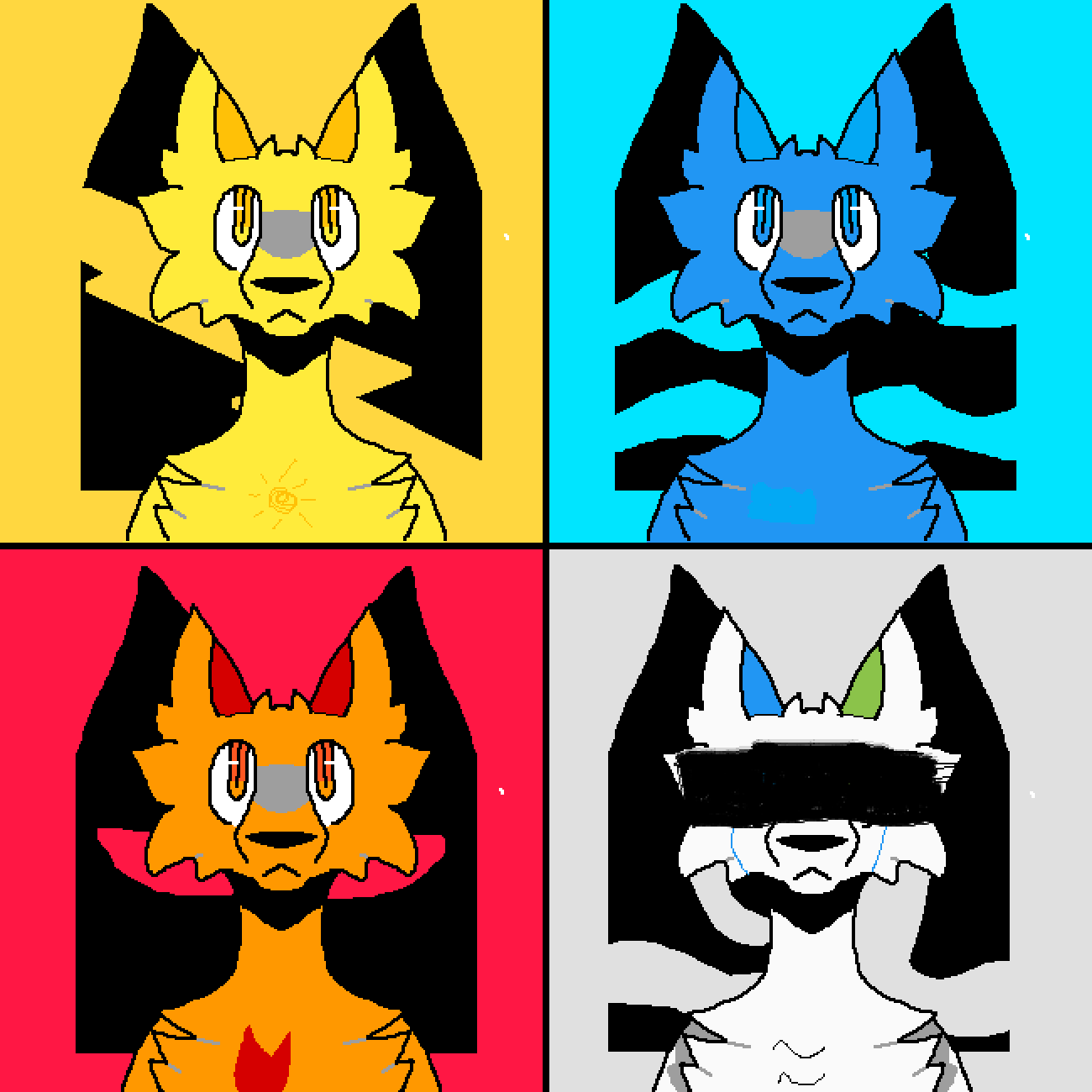 Editing Warrior cats - Free online pixel art drawing tool - Pixilart