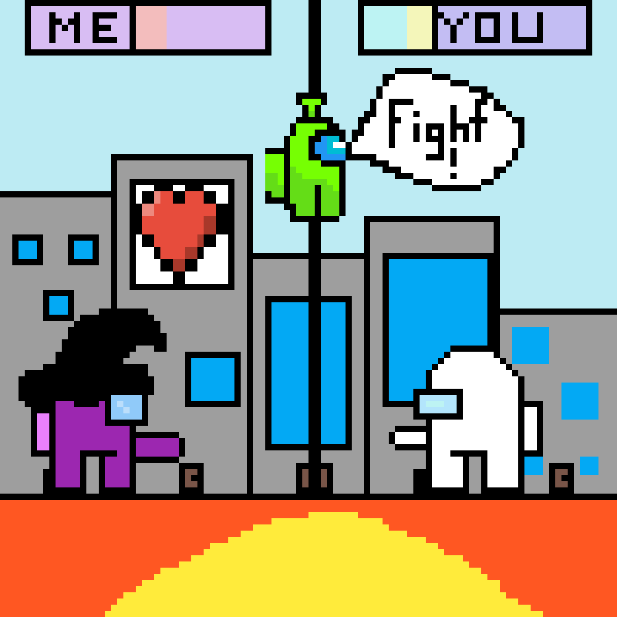 Editing among us battle - Free online pixel art drawing tool - Pixilart