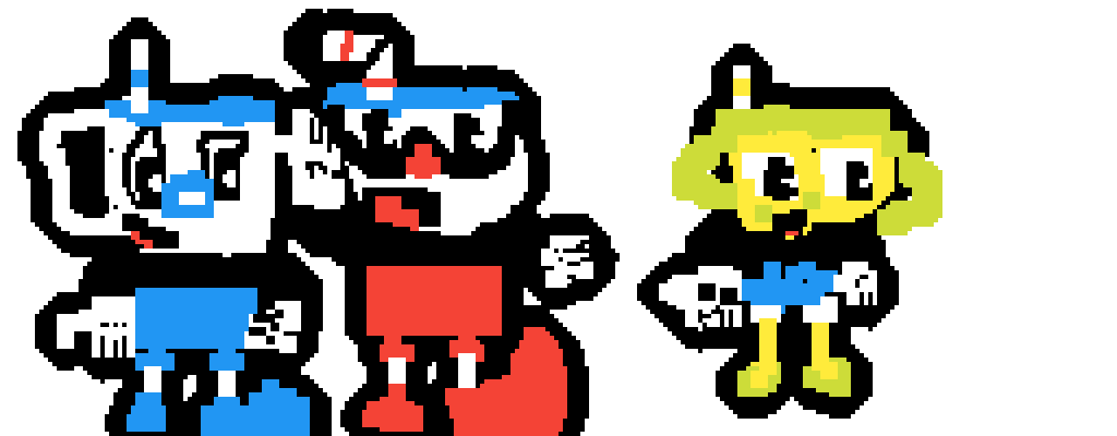 Editing cuphead and mugman and ms chalice - Free online pixel art ...