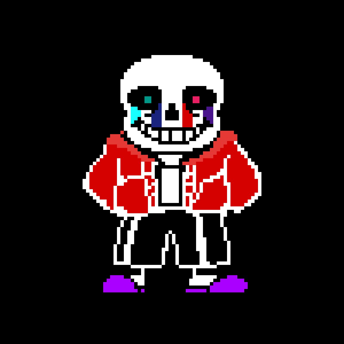 Pixilart - ReverseTale Sans Coloured Sprite by Wintermint