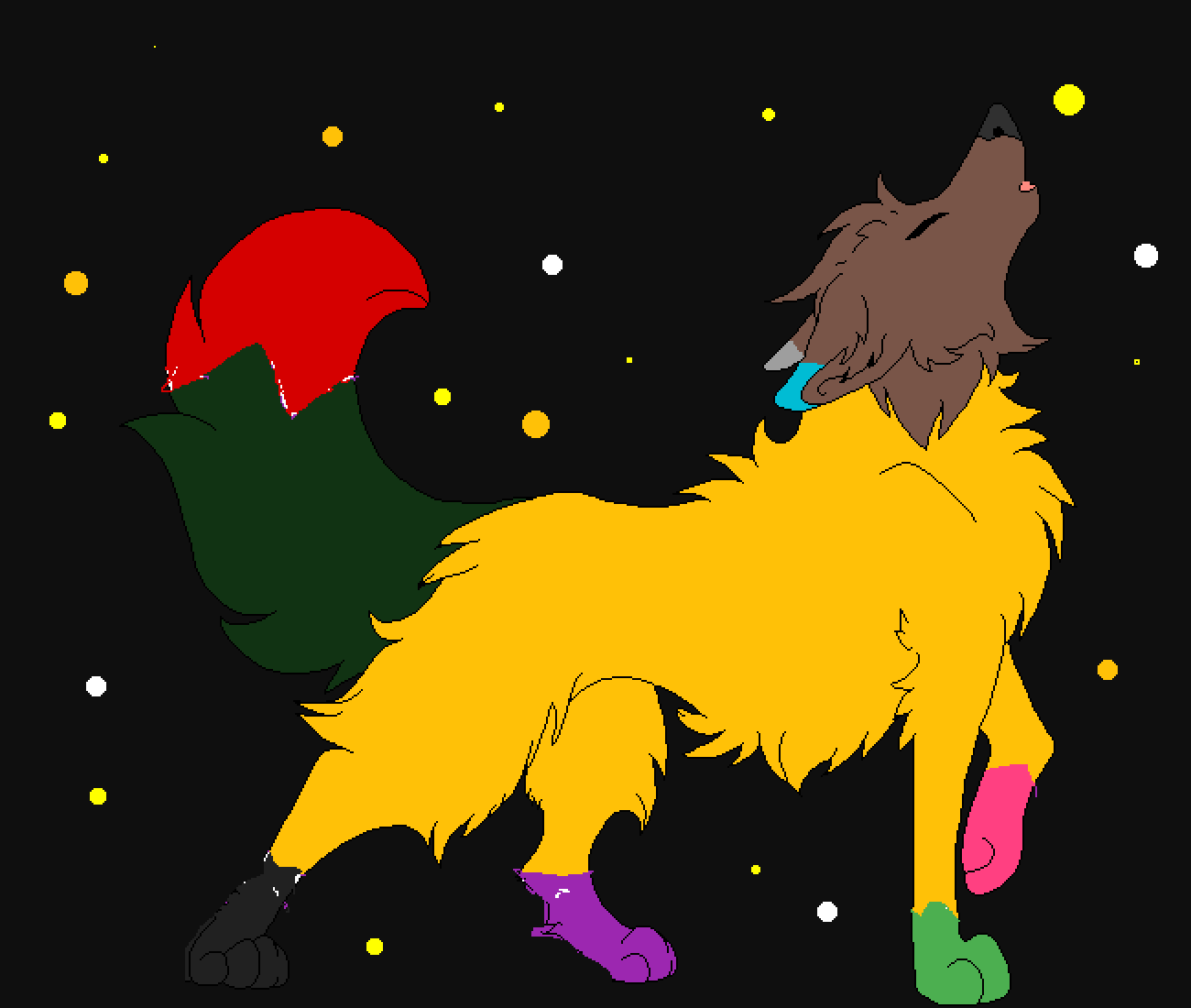 Editing a pokemon type wolf - Free online pixel art drawing tool - Pixilart