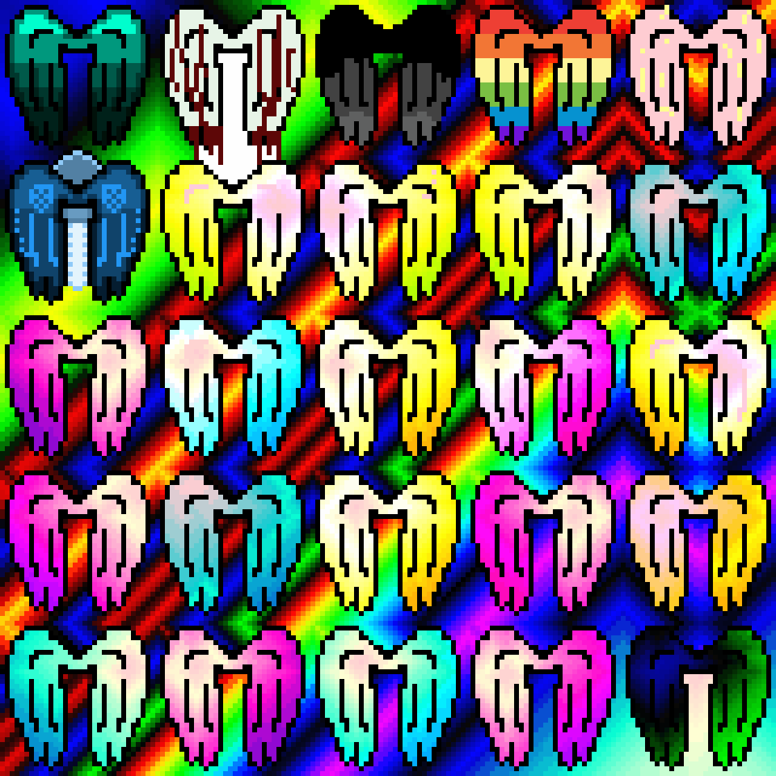 Editing Colorful angel wings - Free online pixel art drawing tool ...