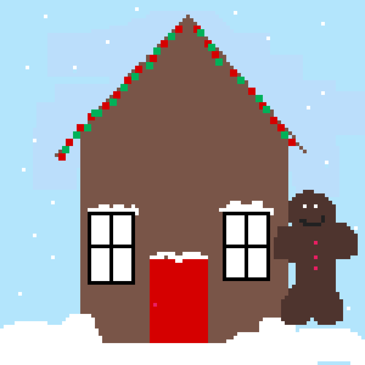 Editing Gingerbread House - Free online pixel art drawing tool - Pixilart