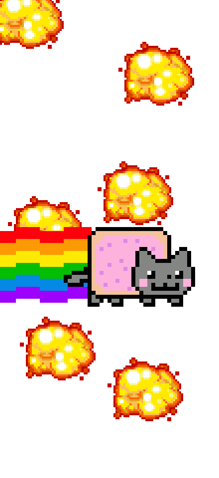 Pixilart - explosion, explosion, NYAN CAT by stellaflame