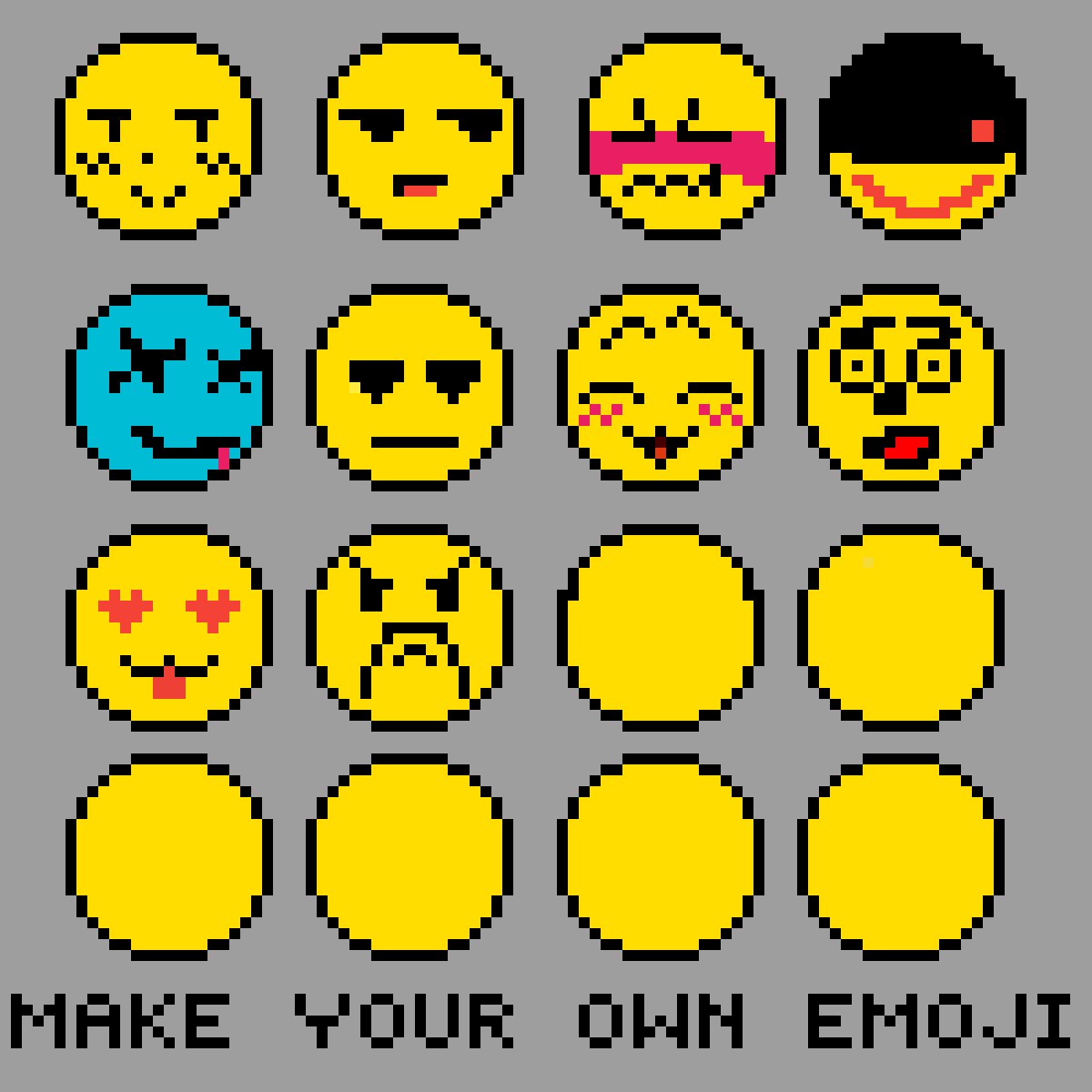 Editing Emotions \o/ - Free online pixel art drawing tool - Pixilart