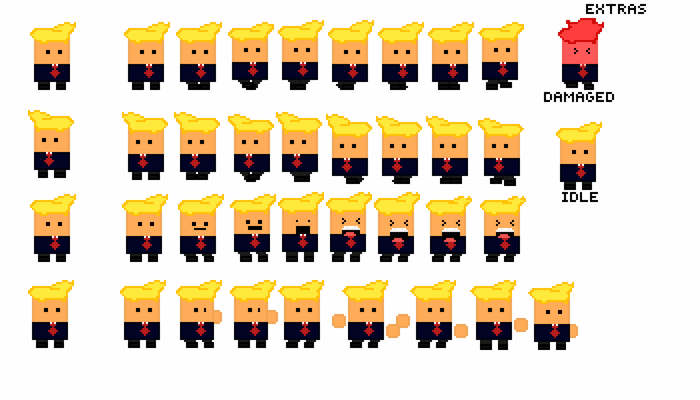 Pixilart - Trump sprite sheet by TheAverageMemer