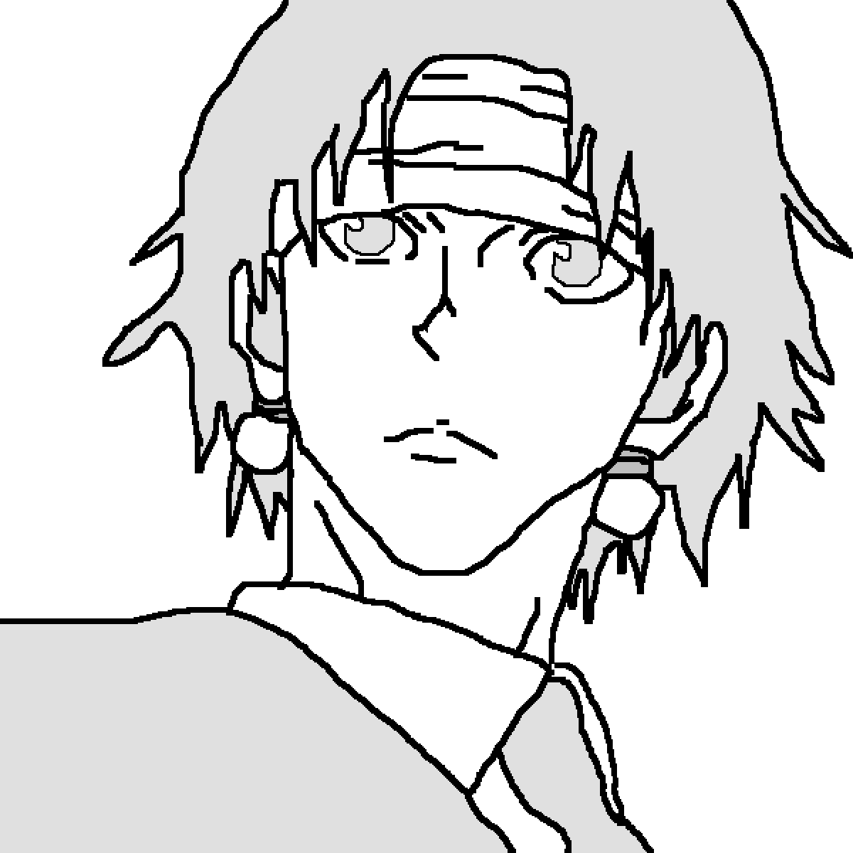 Pixilart - Chrollo Lucilfer base by Yuki-Hoshiko