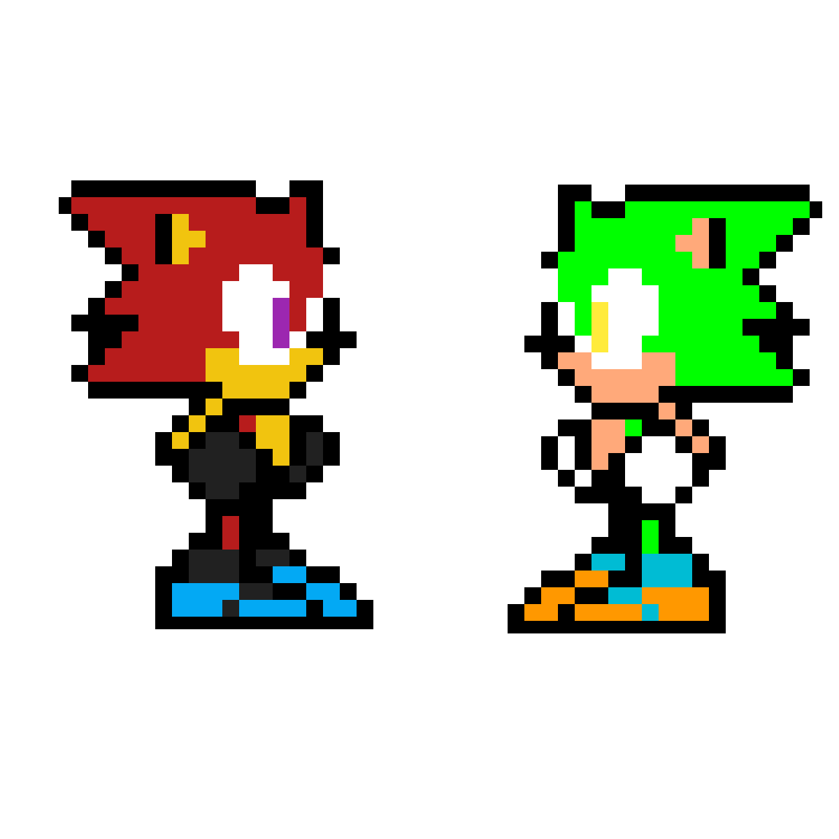 Editing Sonic oc's - Free online pixel art drawing tool - Pixilart