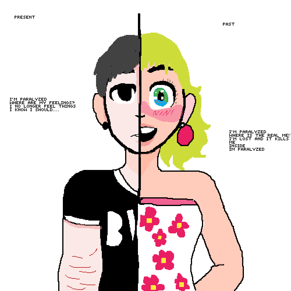 Pixilart - Past vs. Present by emptyinside