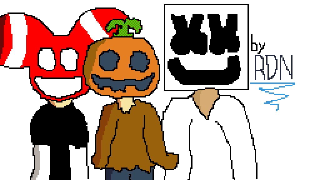 Pixilart - Deadmau5 And Marshmello Pixel art by RDN by Anonymous