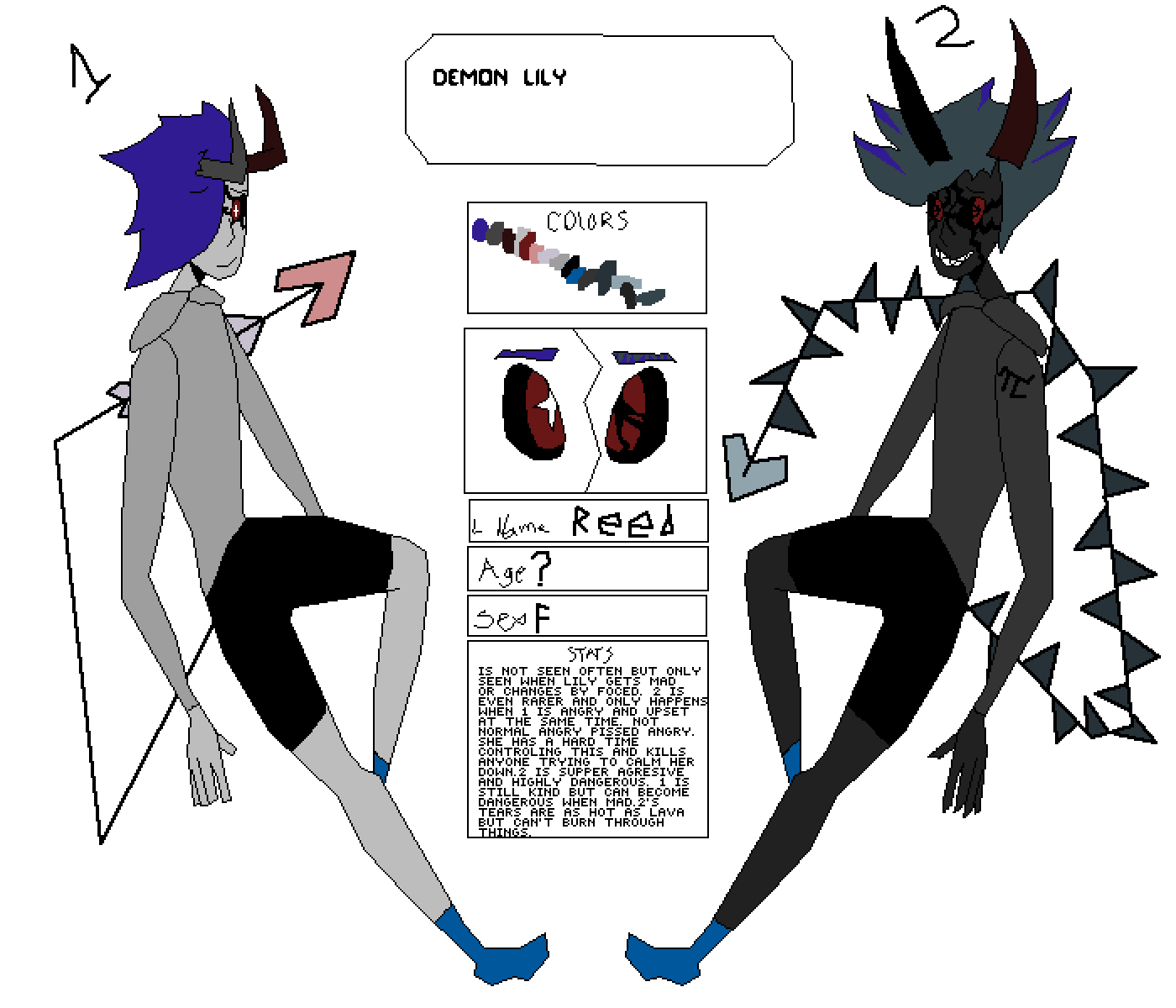 Pixilart - demon lily ref by pixlekid