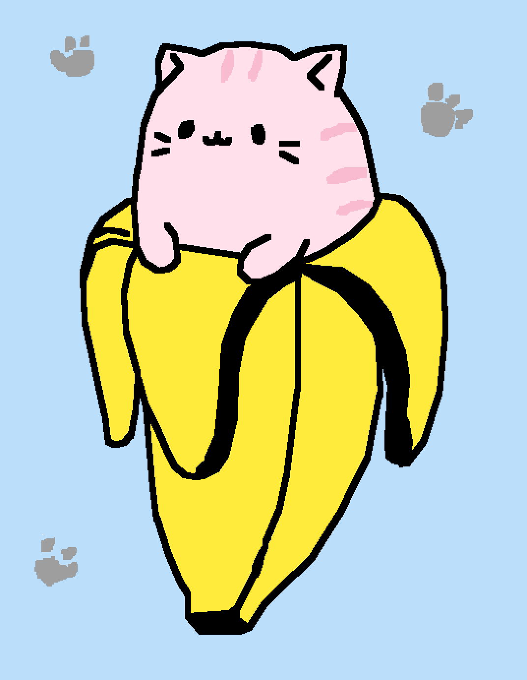Pixilart - Bananananana Cat by MochixPanda
