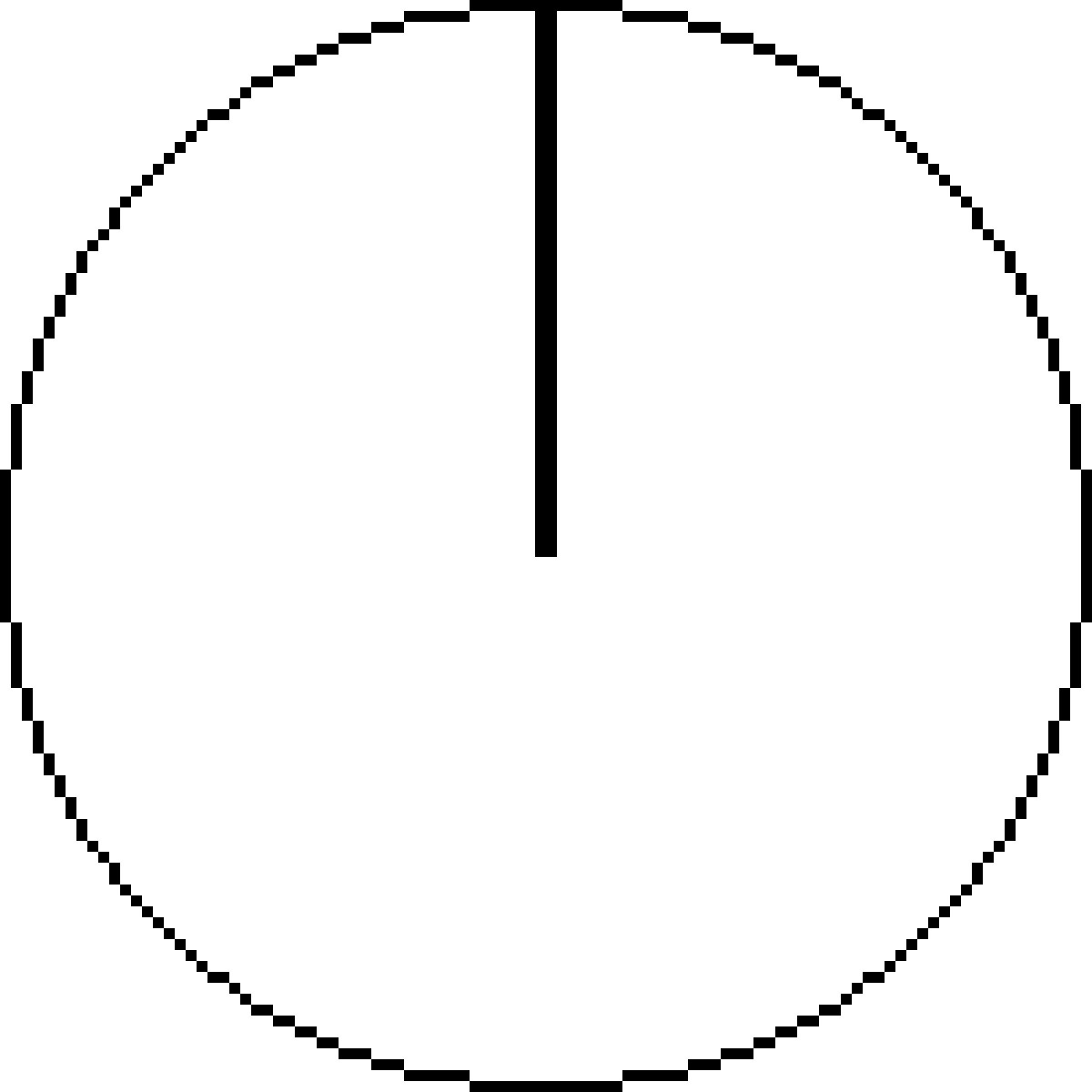 Pixilart - one second clock by SSChara